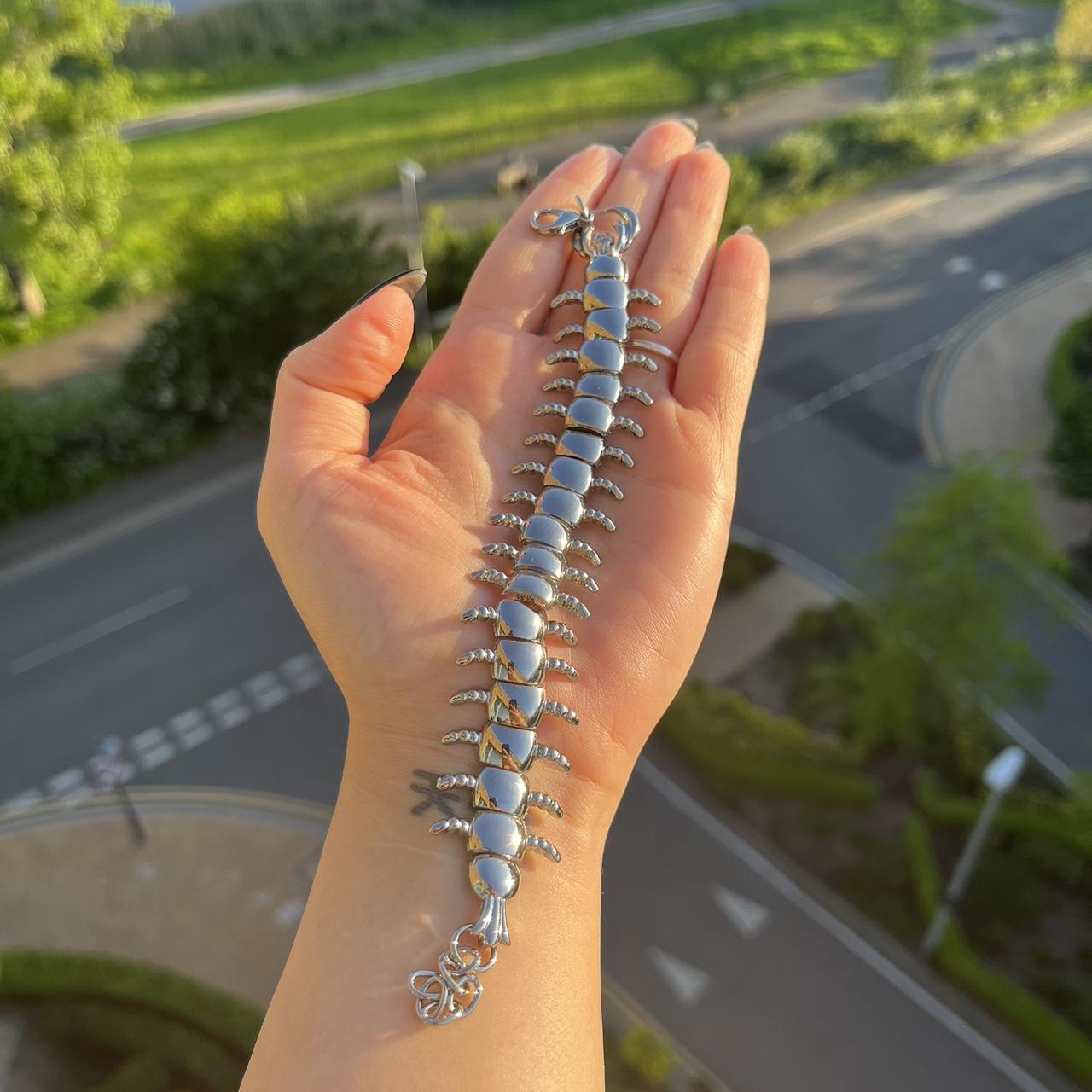 Men Centipede Chain Bracelet... - Depop