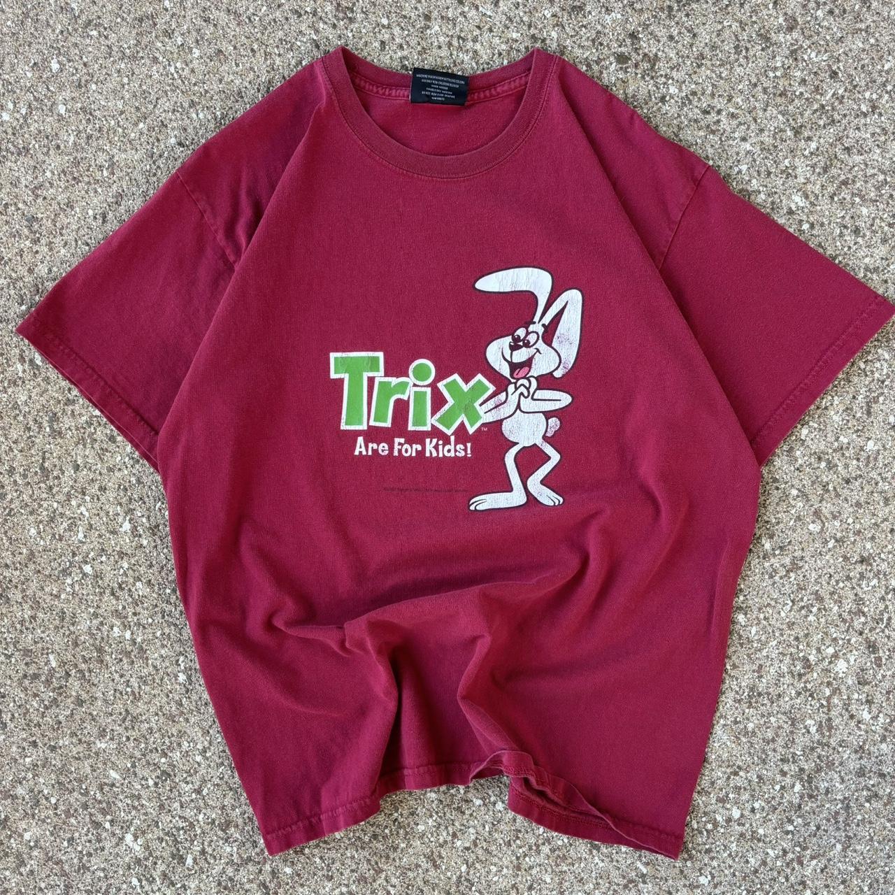 vintage y2k trix cereal promo graphic t-shirt... | Depop