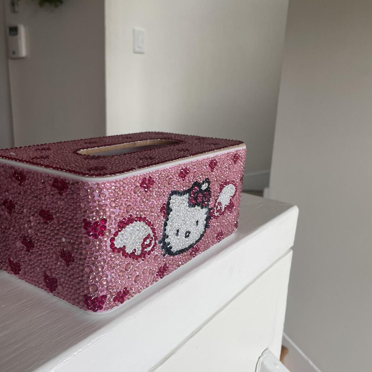 hand bedazzled hello kitty tissue box 💖💗🩷🪩 this can... - Depop
