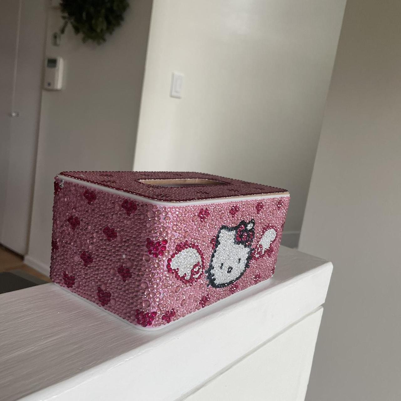 hand bedazzled hello kitty tissue box 💖💗🩷🪩 this can... - Depop