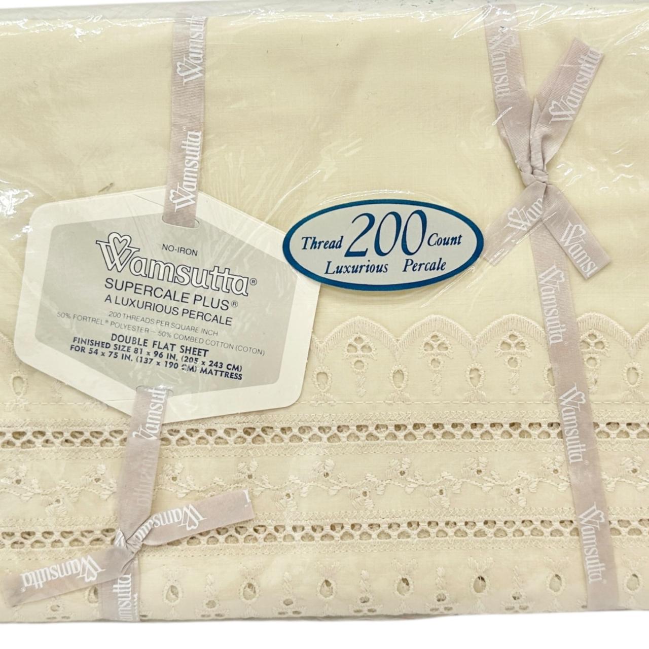 Wamsutta Vintage Supercale Plus Double Flat Sheet... | Depop