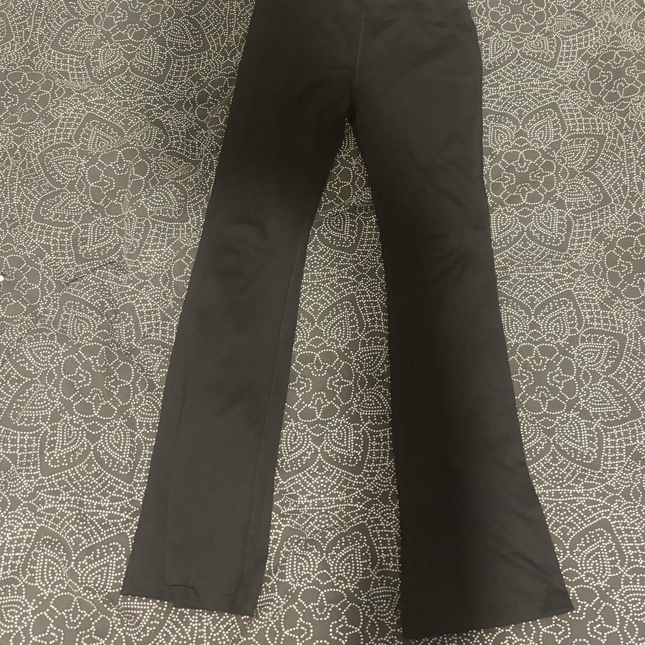 black workout gym flares size xs #gym #leggings #flares - Depop