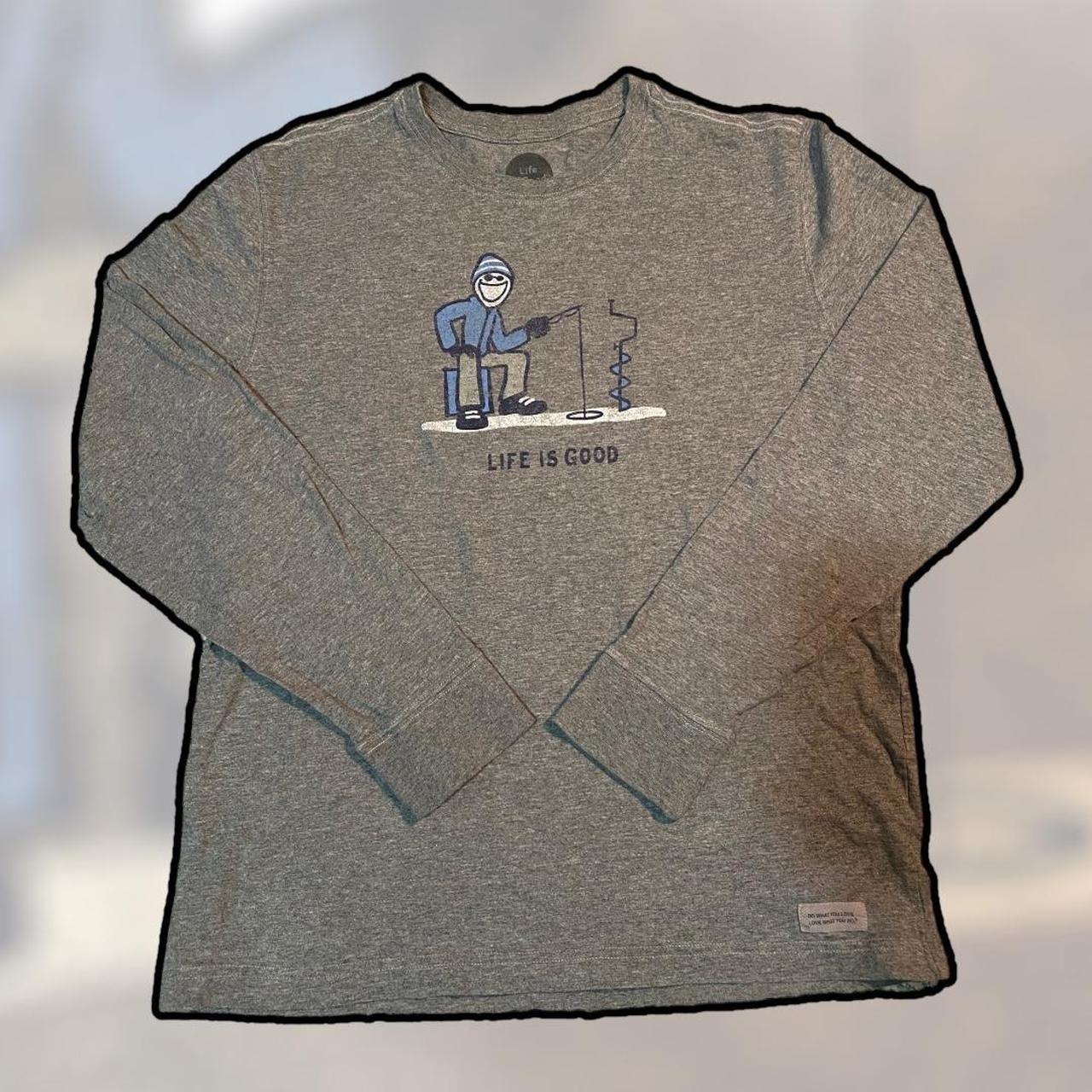 Life is Good Men's Grey Shirt | Depop