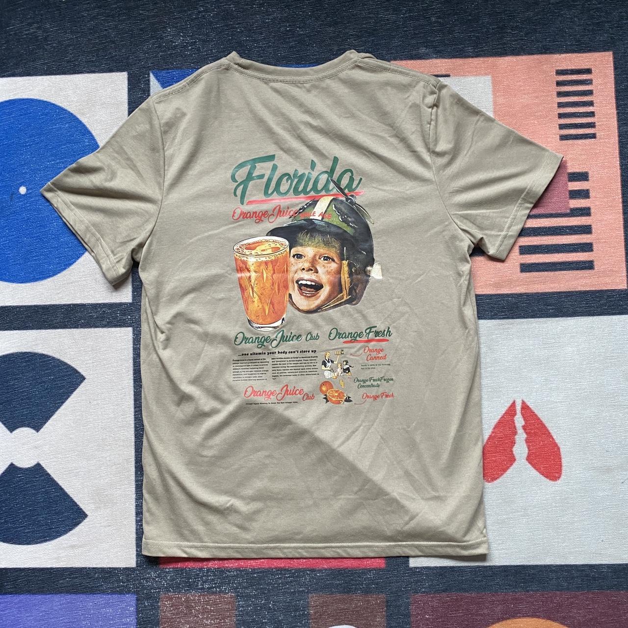 Florida Orange Juice shirt! This shirt is a tan... - Depop