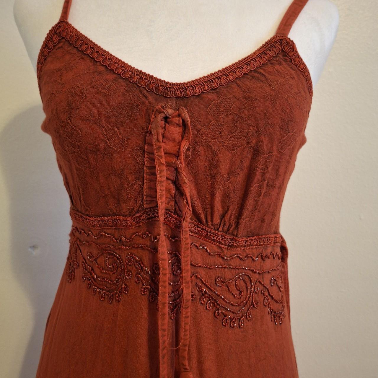 boho whimsigothic 90s dress hippie hole in the right... - Depop