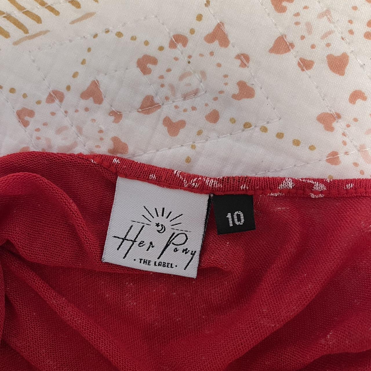 Her Pony The Label Red Rose Mini dress in a size... - Depop