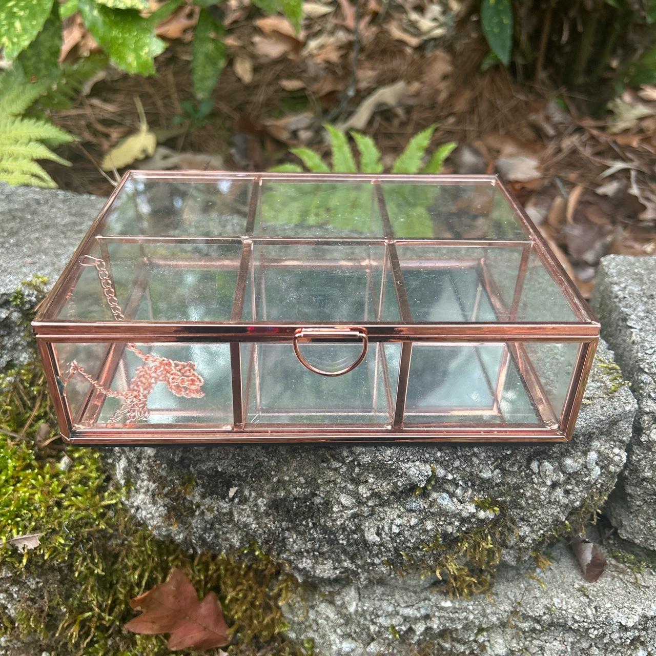 Glass Jewelry box *six compartments *glass does... - Depop