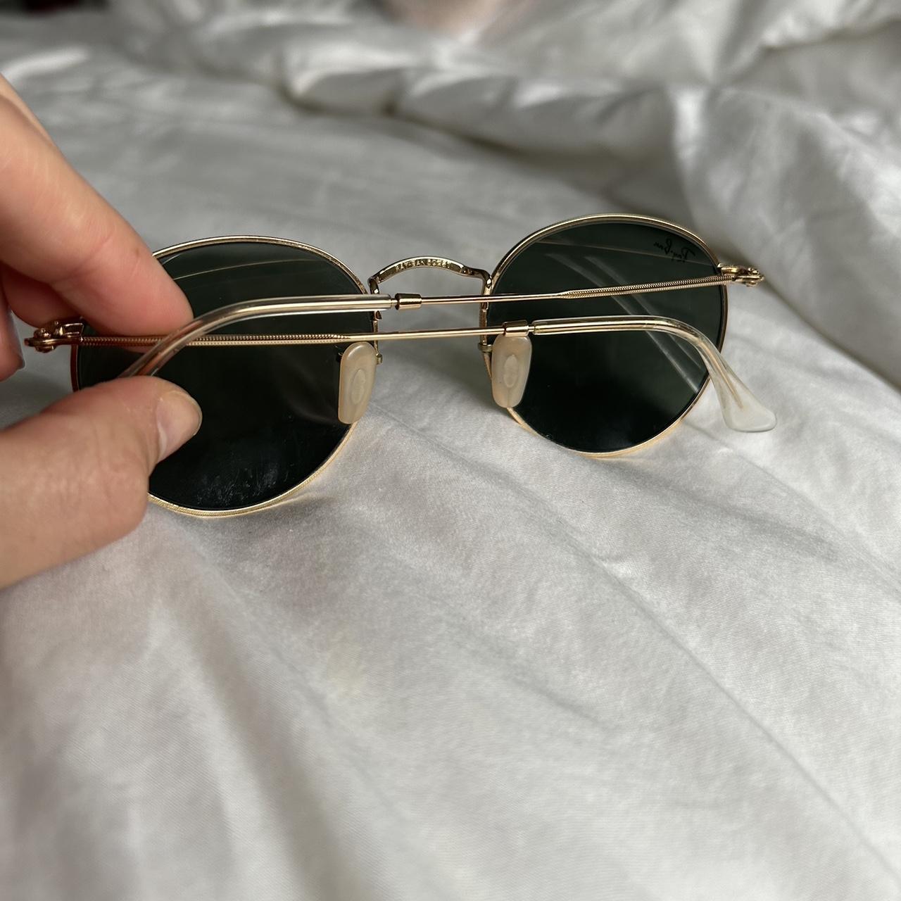Genuine Ray Ban sunglasses - round lense (black)... - Depop