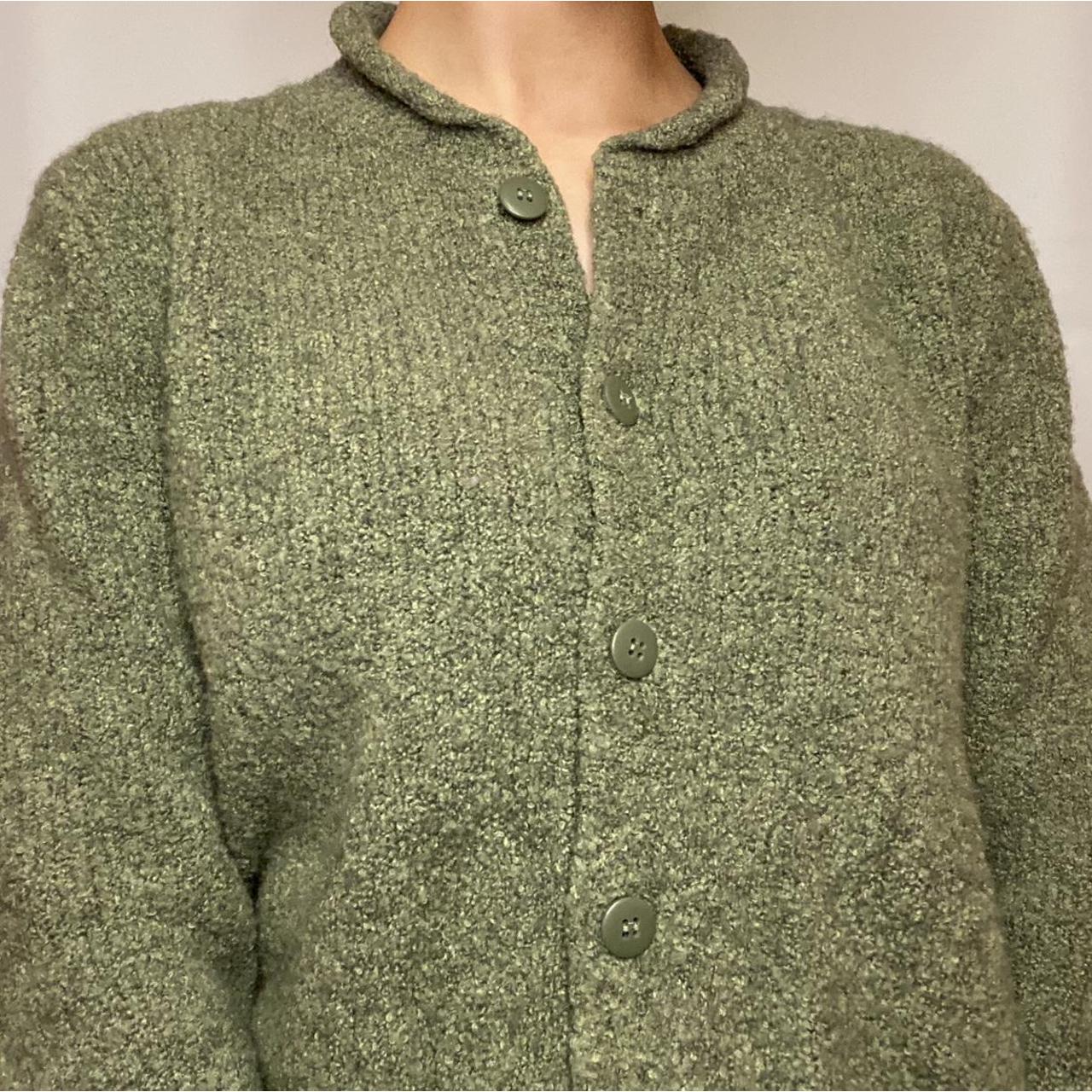 🌿 Wool Button Up Sweater 🌿 💚 Y2K sweater with slight... - Depop