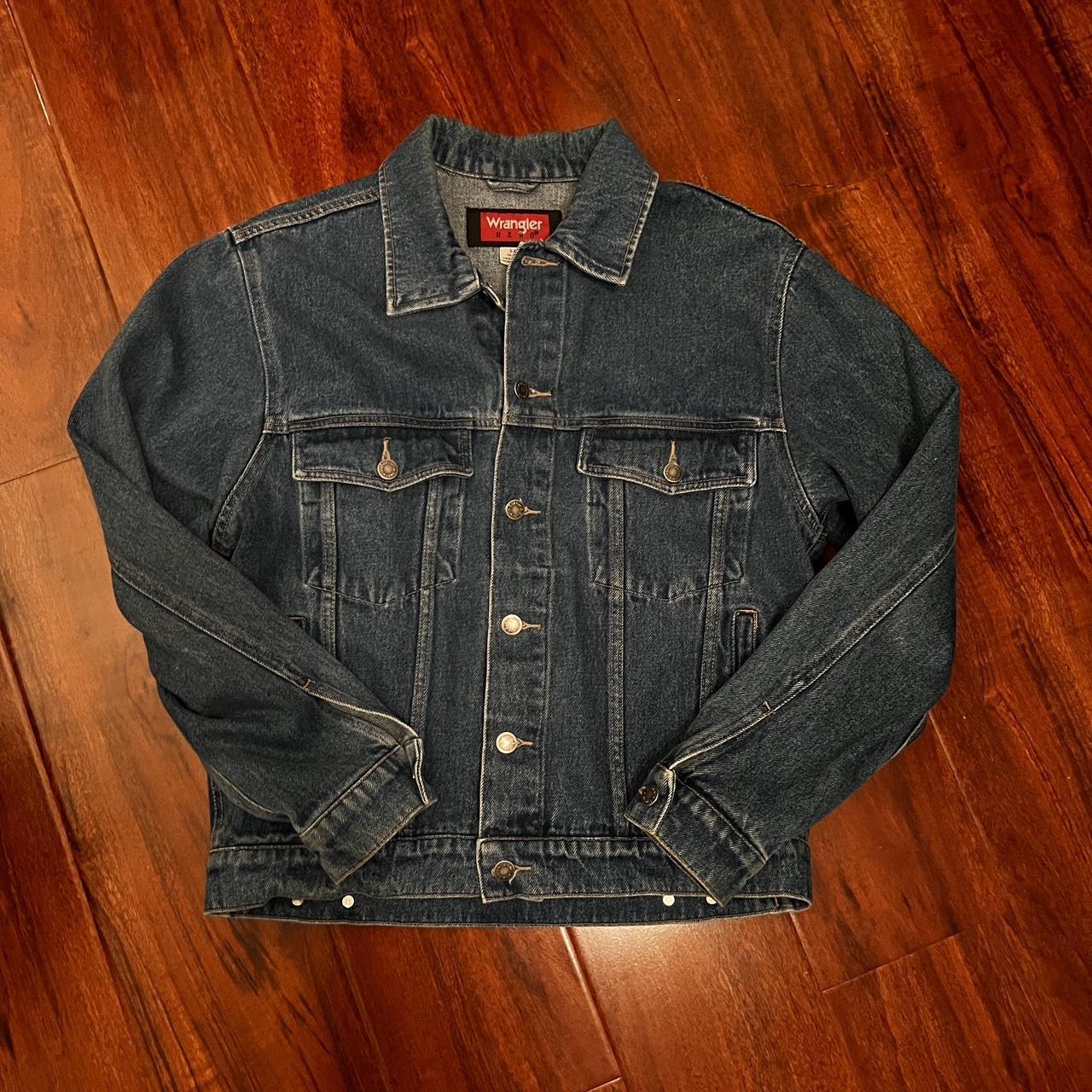Wrangler Denim Trucker Jacket Size S Cropped and... | Depop