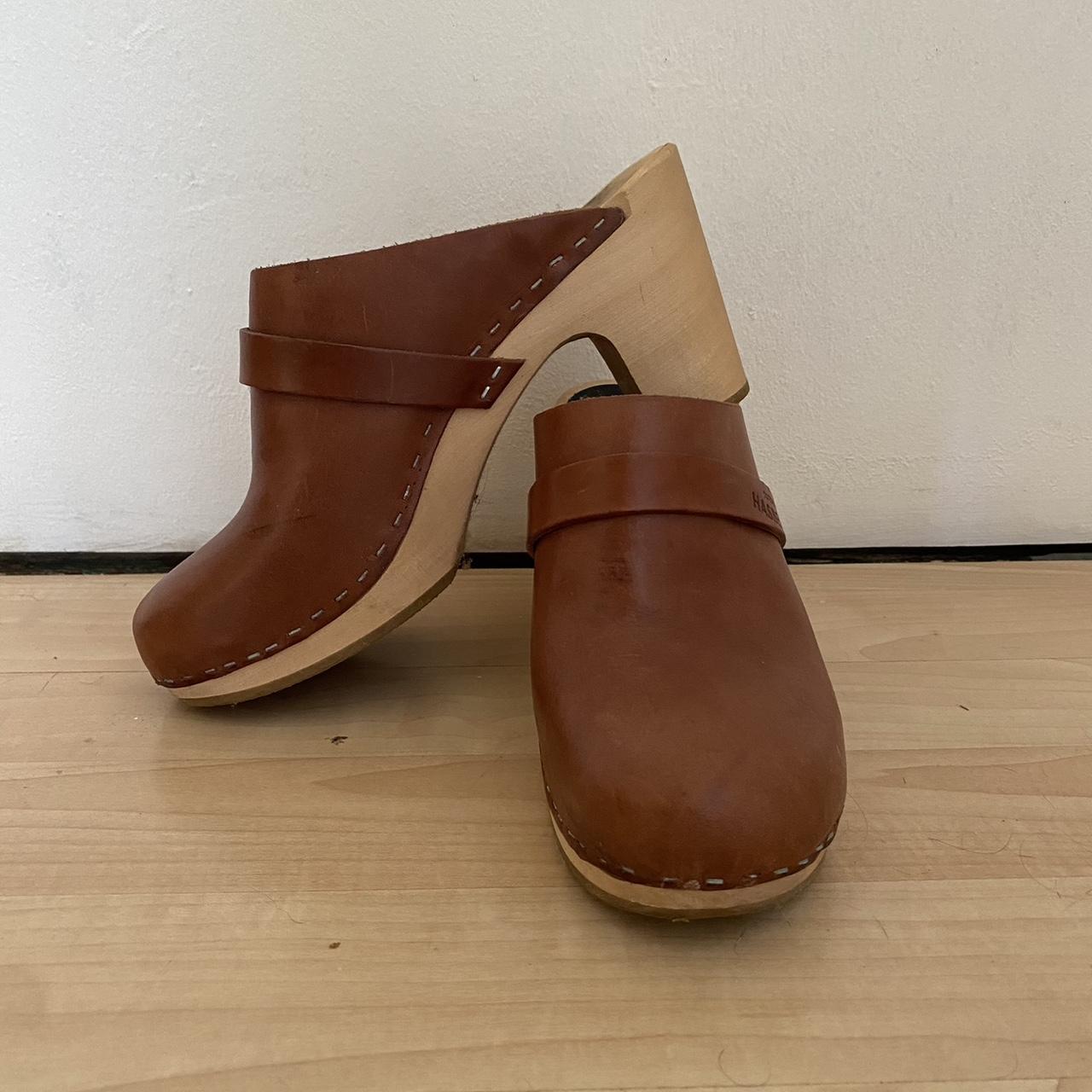 Swedish Hasbeens High heel clogs Size 40... - Depop