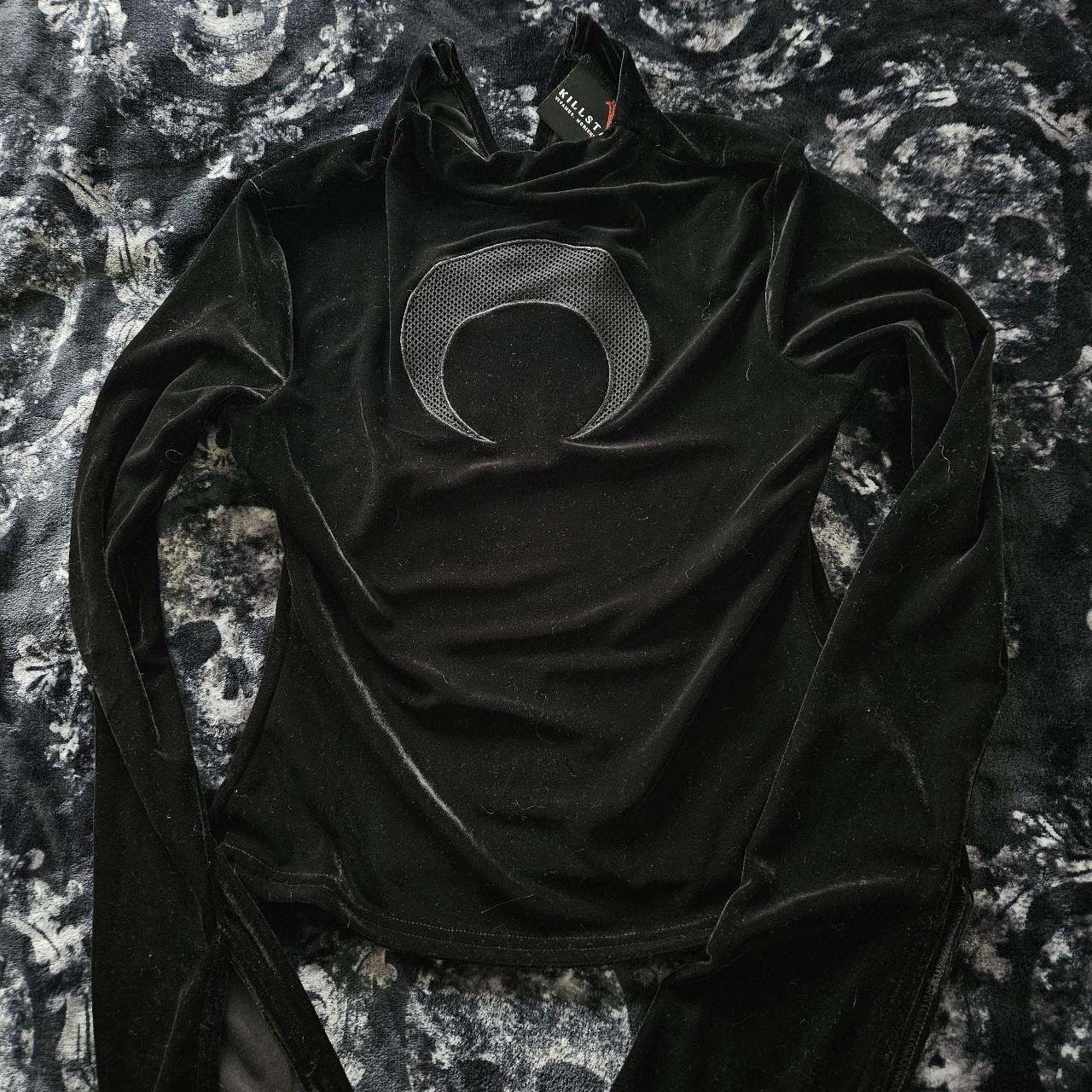 Killstar Gathering Top UK 8/S, Black velvety long... - Depop