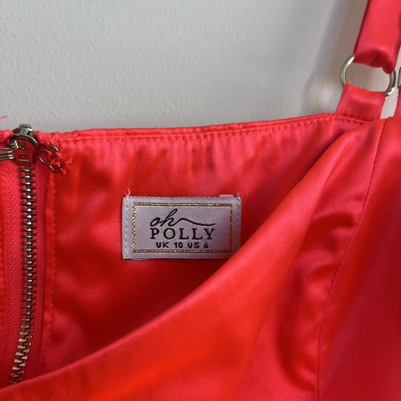 Oh Polly Hot Pink Satin Top Lovely Top In Excellent Depop