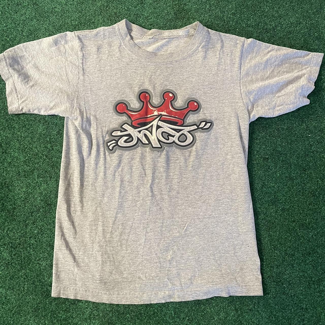 Y2K JNCO Jeans crown graphic shirt No size tag... - Depop
