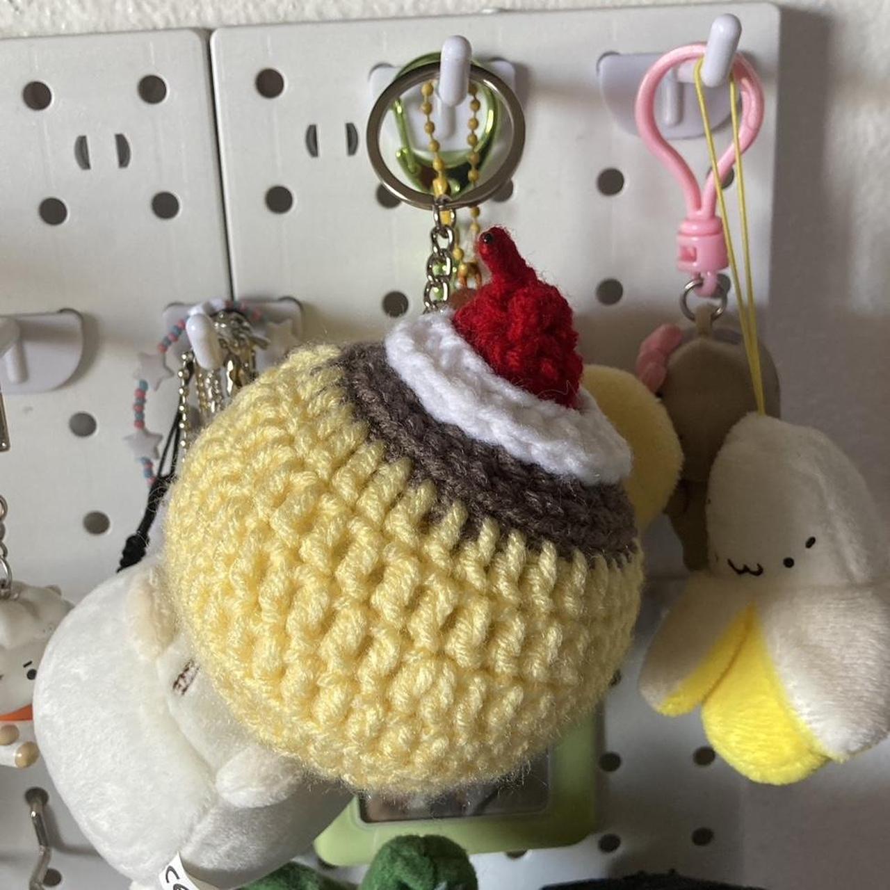 crochet pudding keychain 🍮 - handmade by me - ready... - Depop