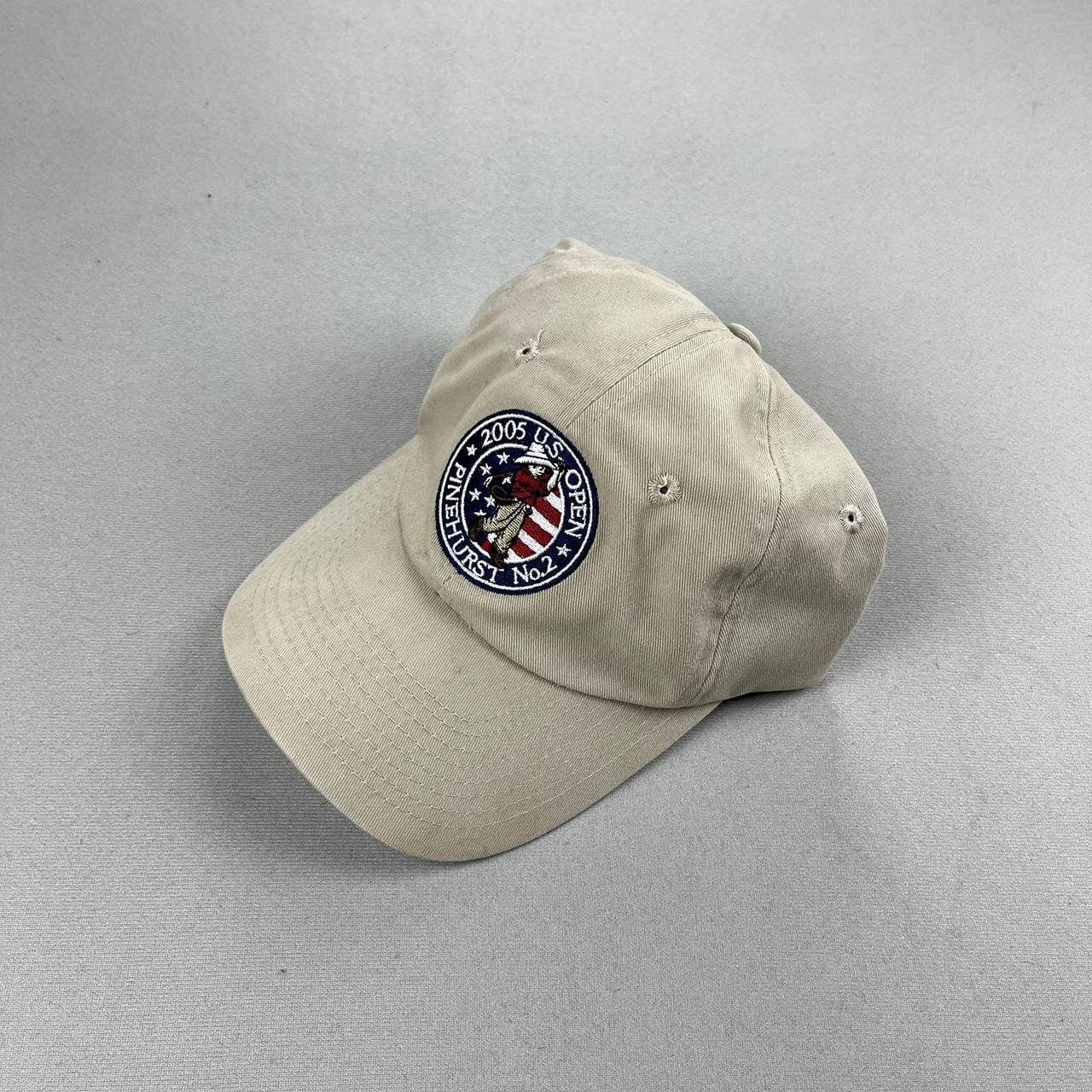 Vintage US Open Golf Hat Cap Strapback Tan Pinehurst... - Depop