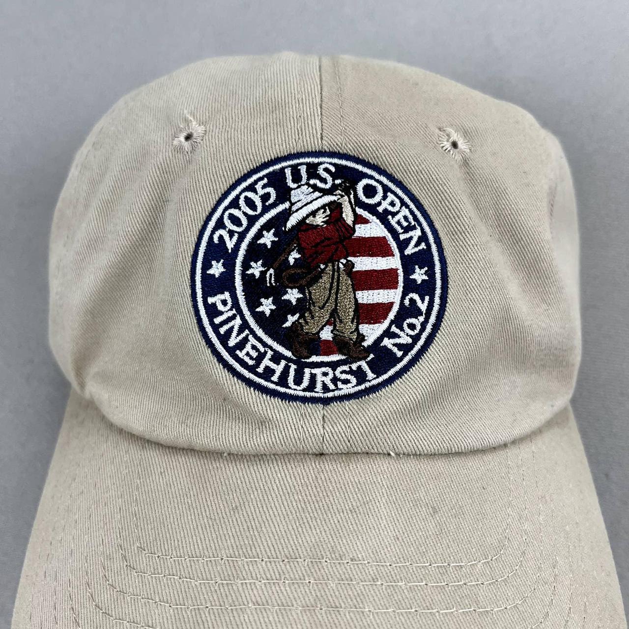 Vintage US Open Golf Hat Cap Strapback Tan Pinehurst... - Depop