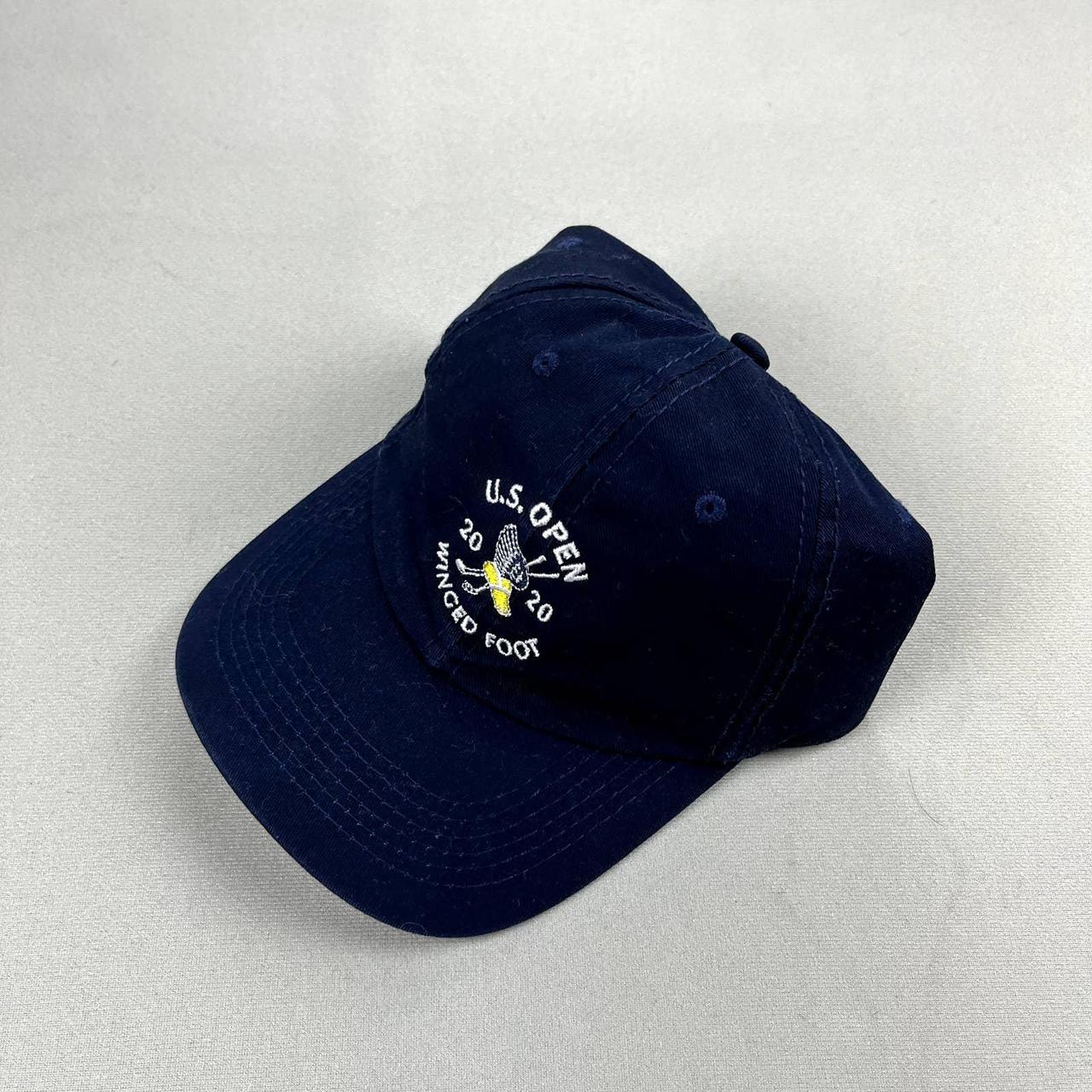 US Open Golf Hat Cap Strapback Dad Navy Blue Winged... - Depop