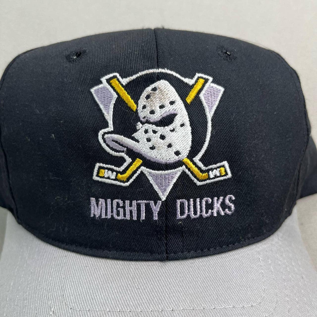 Vintage Anaheim Mighty Ducks Hat Cap Snapback Black... - Depop