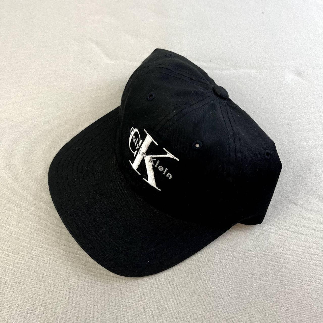 Vintage Calvin Klein Hat Cap Snapback Black Jeans CK... - Depop
