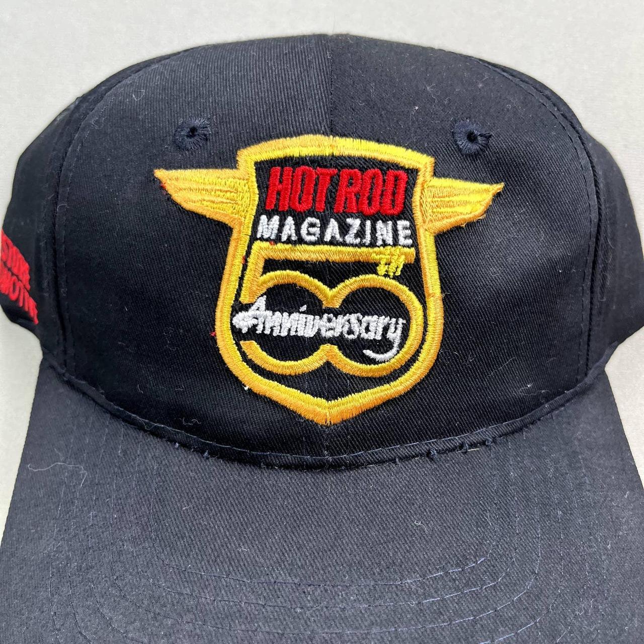 Vintage Hot Rod Magazine Hat Cap Snapback Black... - Depop