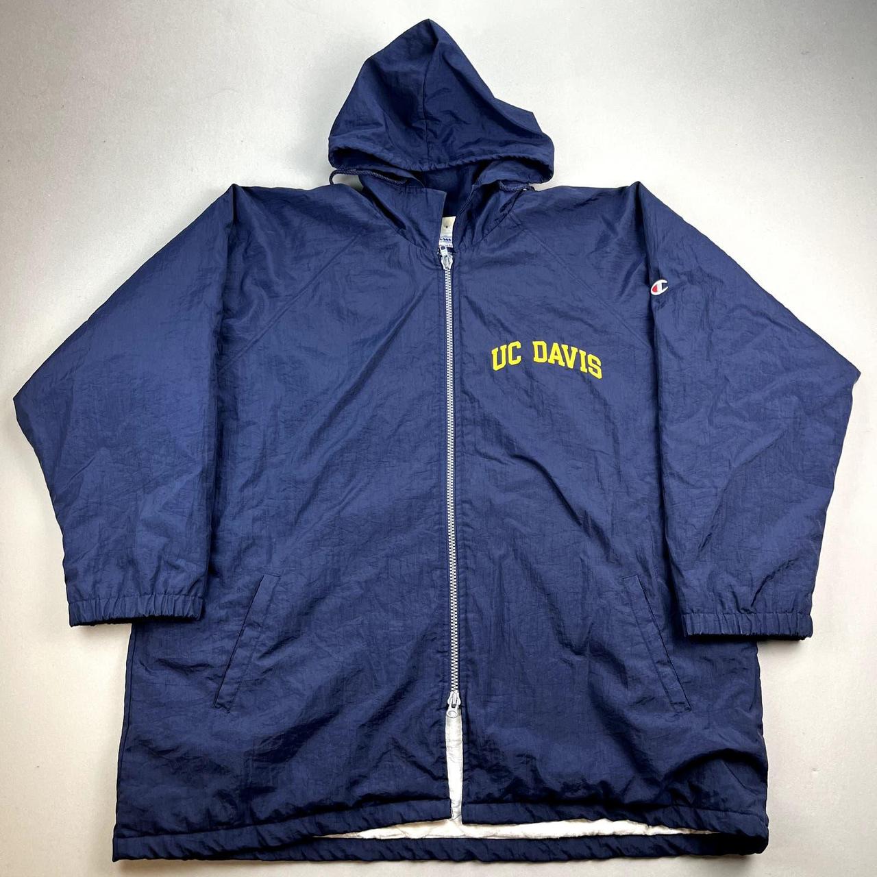 Vintage UCD Davis Aggies Parka Jacket Adult XL Navy... - Depop