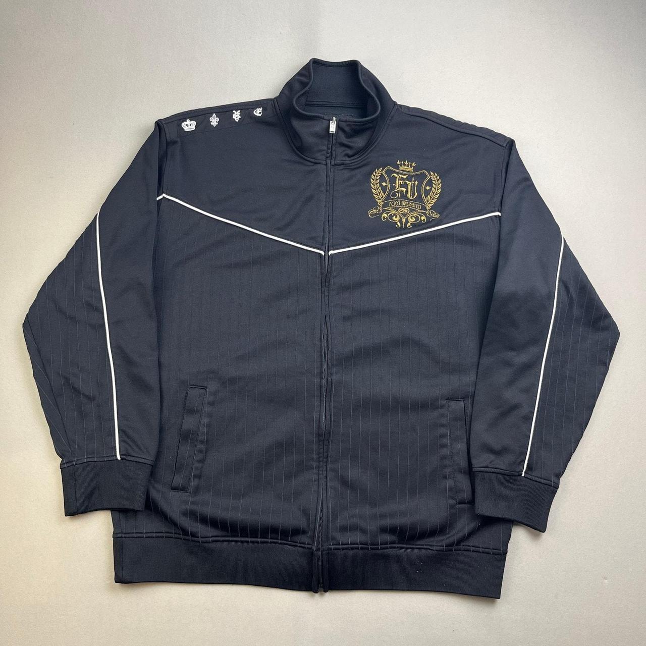 Ecko Unltd Track Jacket Adult XL Black Full Zip... | Depop