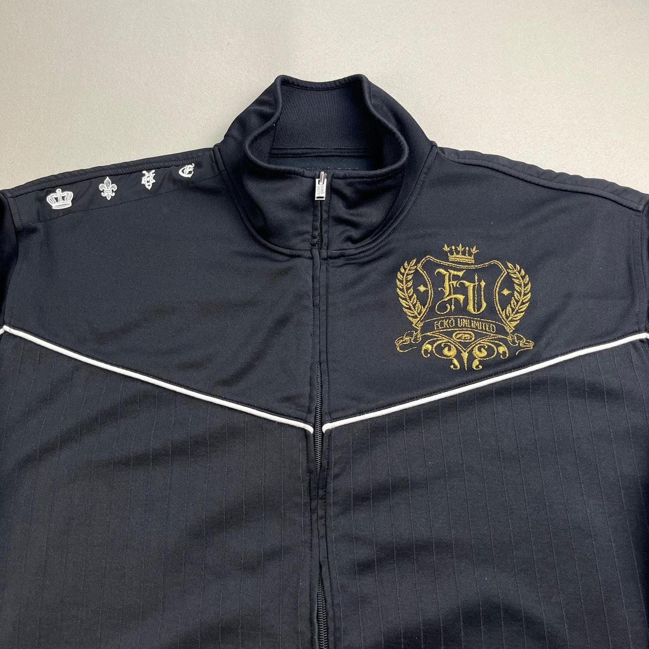 Ecko Unltd Track Jacket Adult XL Black Full Zip... | Depop