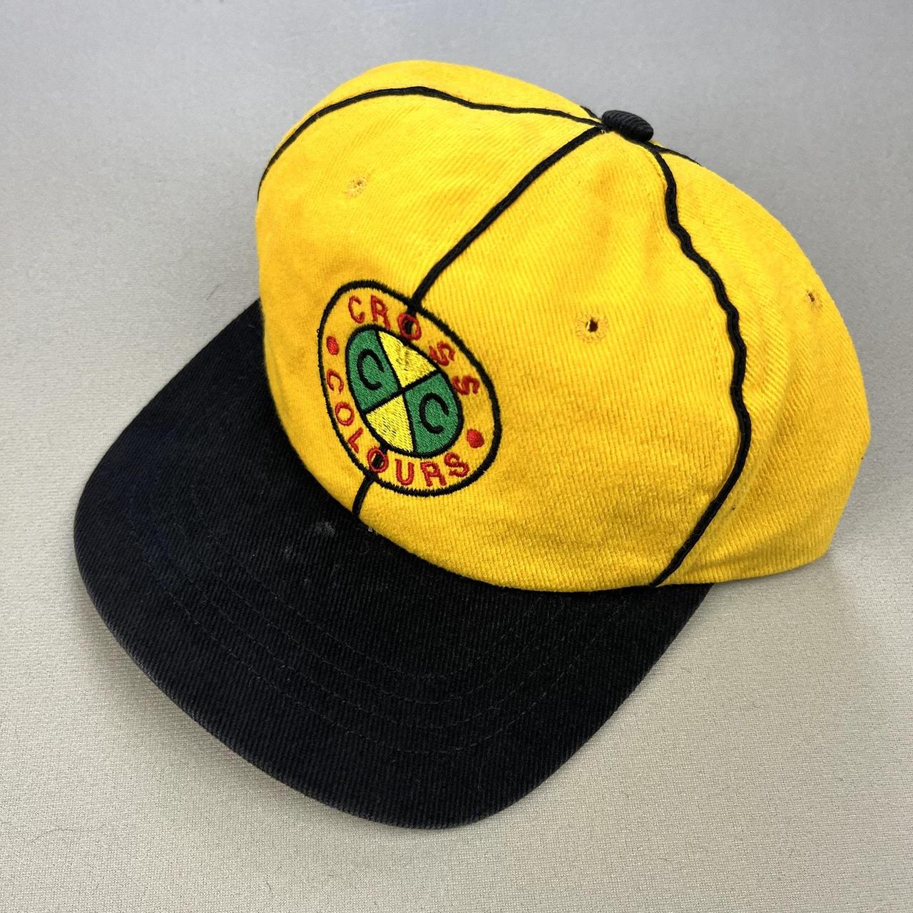 Vintage Cross Colours Hat Cap Snapback Yellow Hip... | Depop
