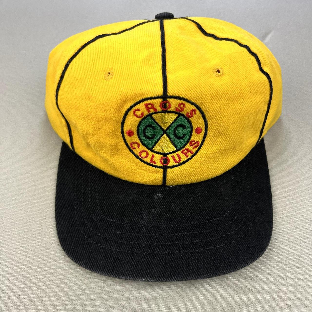 Vintage Cross Colours Hat Cap Snapback Yellow Hip... | Depop