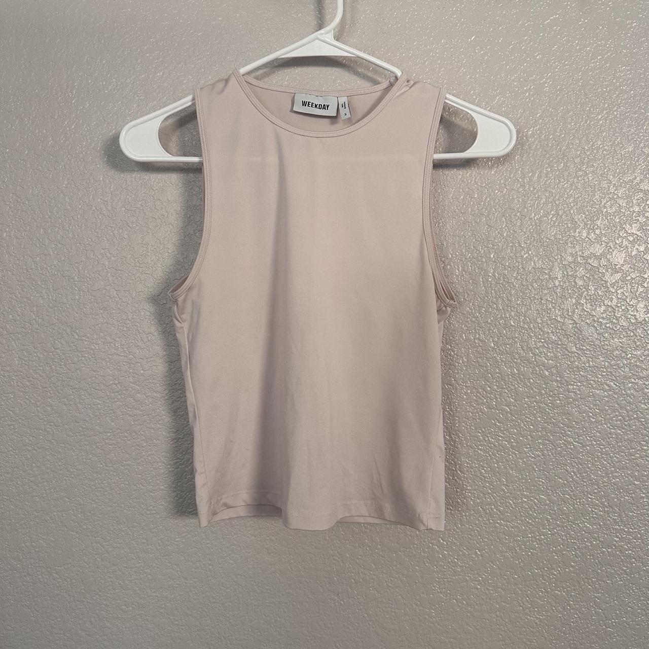 Pink Weekday tank top Size Small #summer | Depop