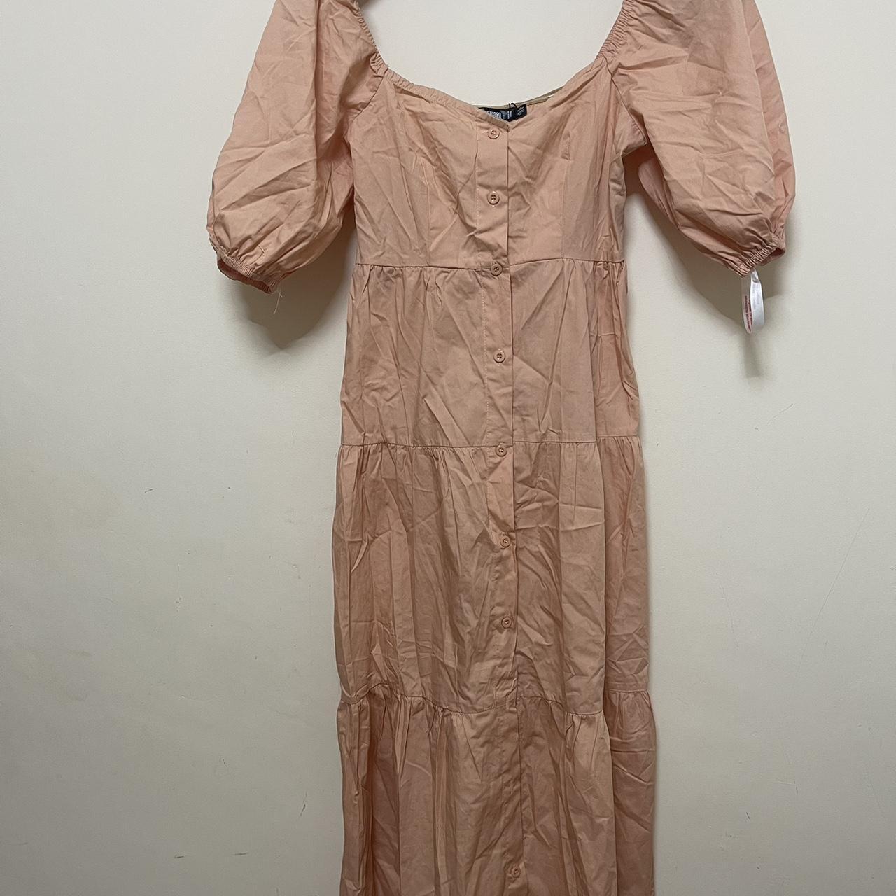 Missguided summer dress Brand new with tags Peach... - Depop