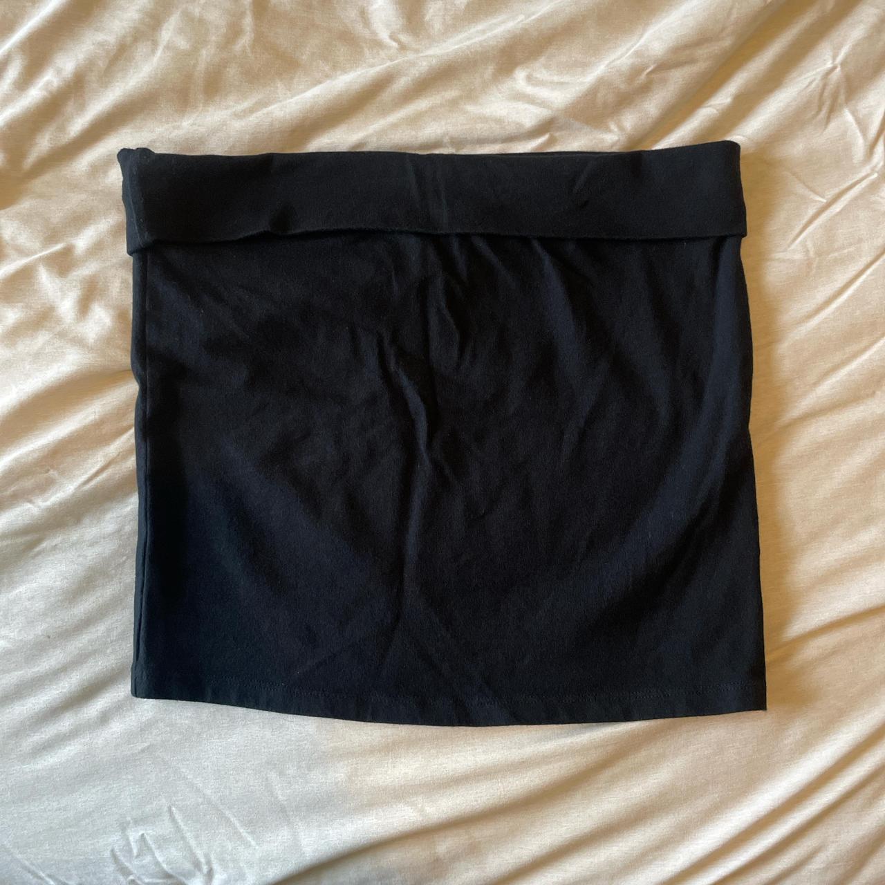 American Eagle black fold over tube top, size... | Depop