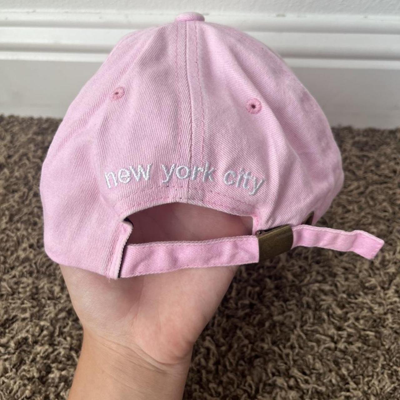 Pink New York hat with adjustable back! - Depop