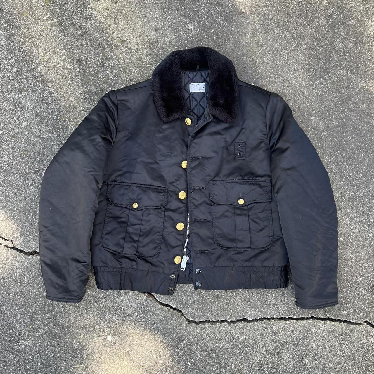 Vintage 60s nylon flight jacket with big talon... - Depop
