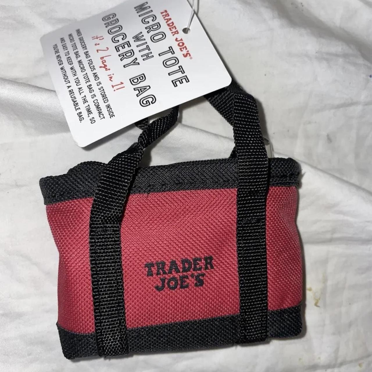 Trader Joe’s Micro Tote Bag w Reusable Bag... - Depop