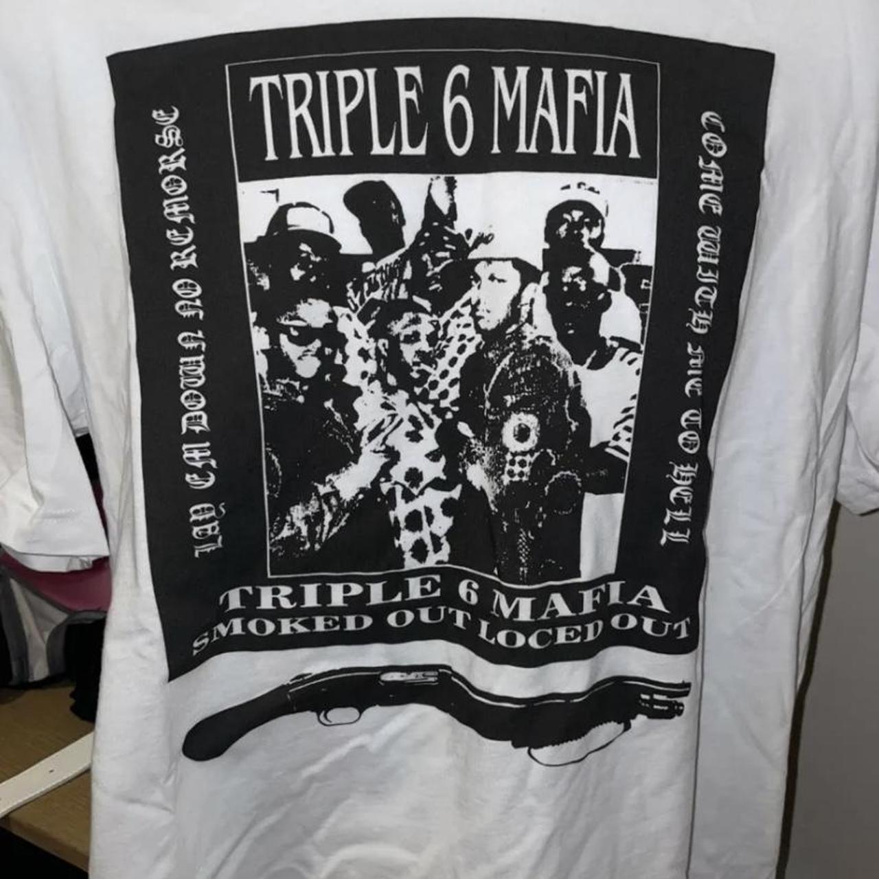 Three 6 Mafia shirt size LARGE. Brand new on Bella... - Depop