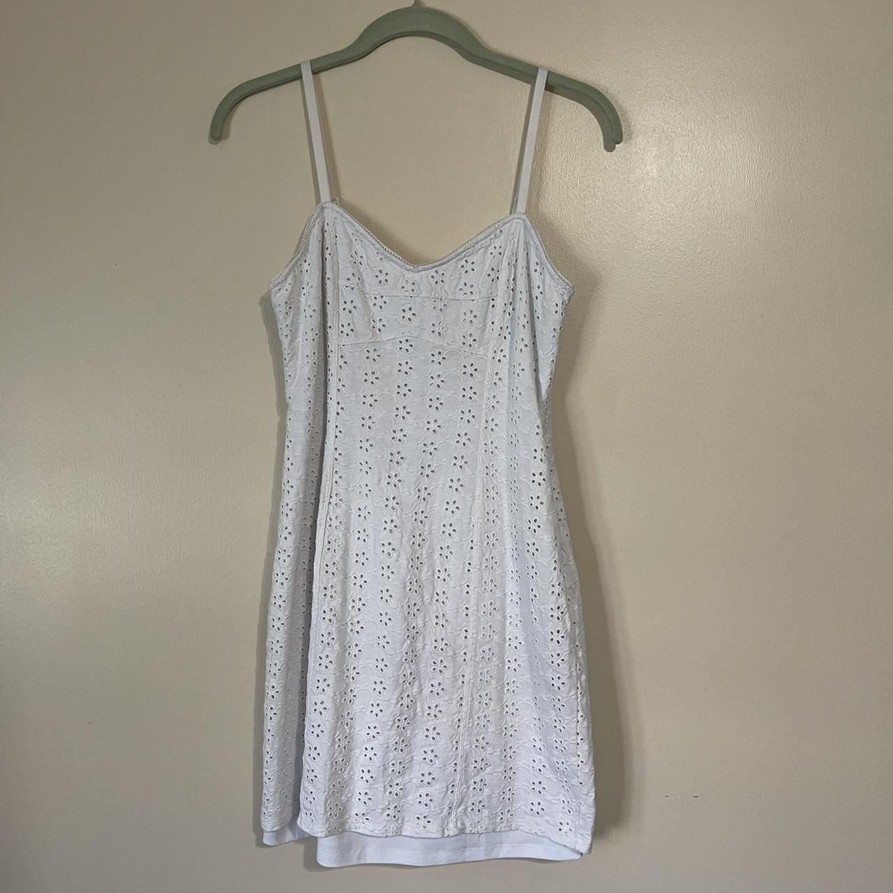 Ultra feminine and delicate, solid white eyelet... - Depop