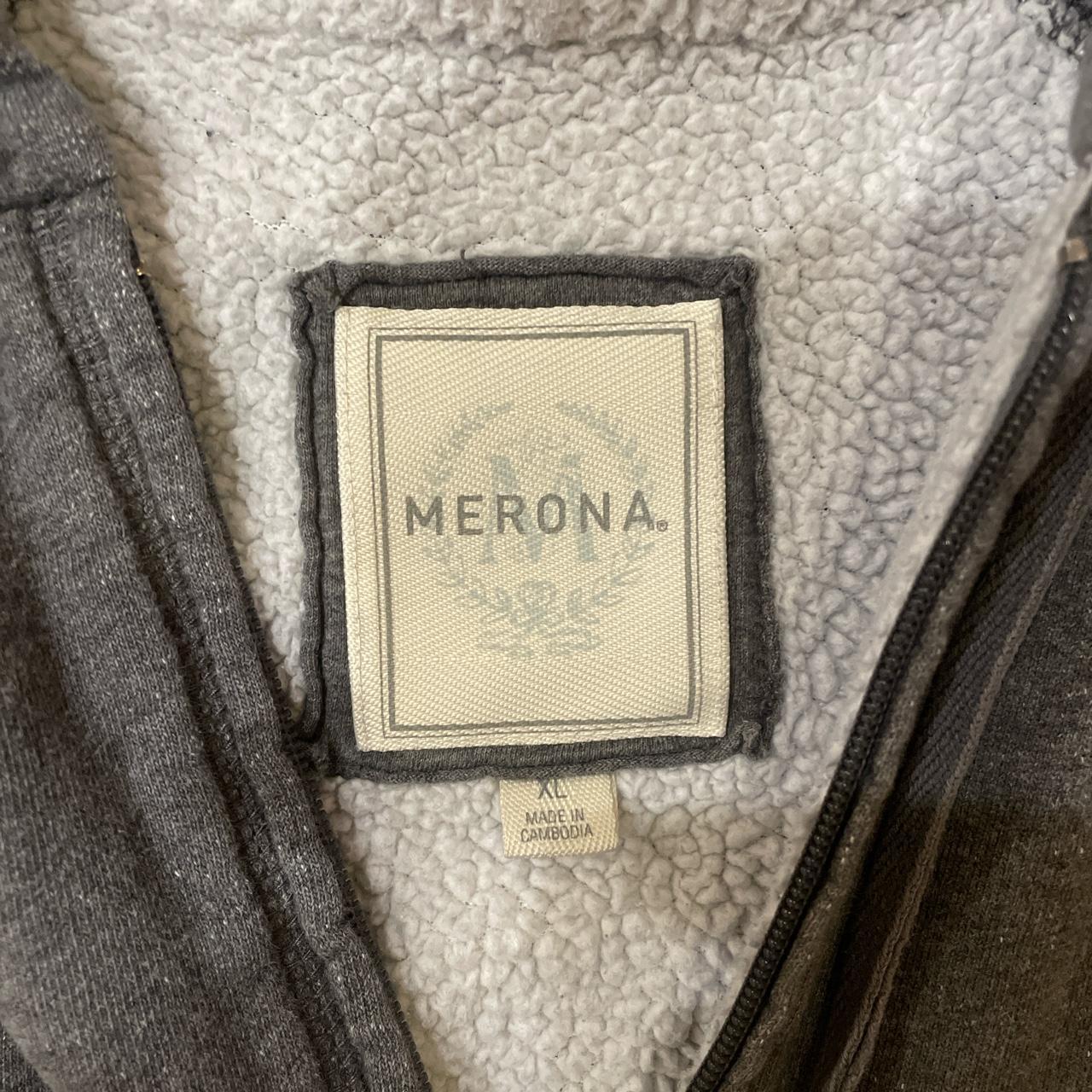 Grey Merona Zip up Hoodie Sherpa Lined Tag says... - Depop