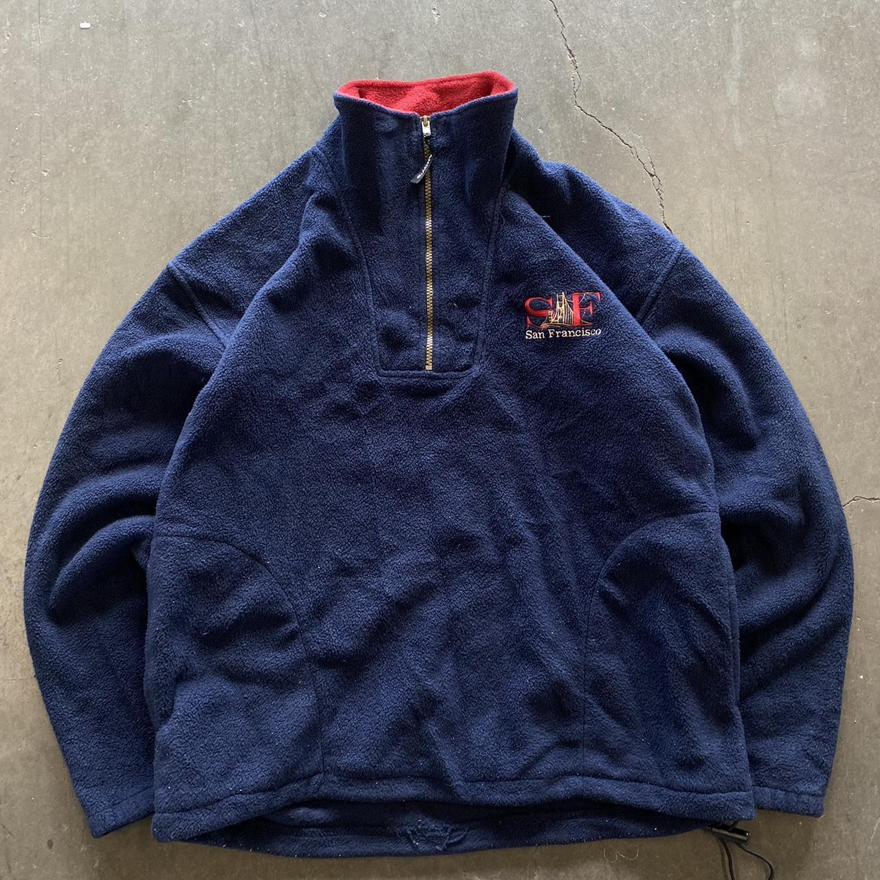 Vintage 90s San Francisco quarter zip sweatshirt... - Depop