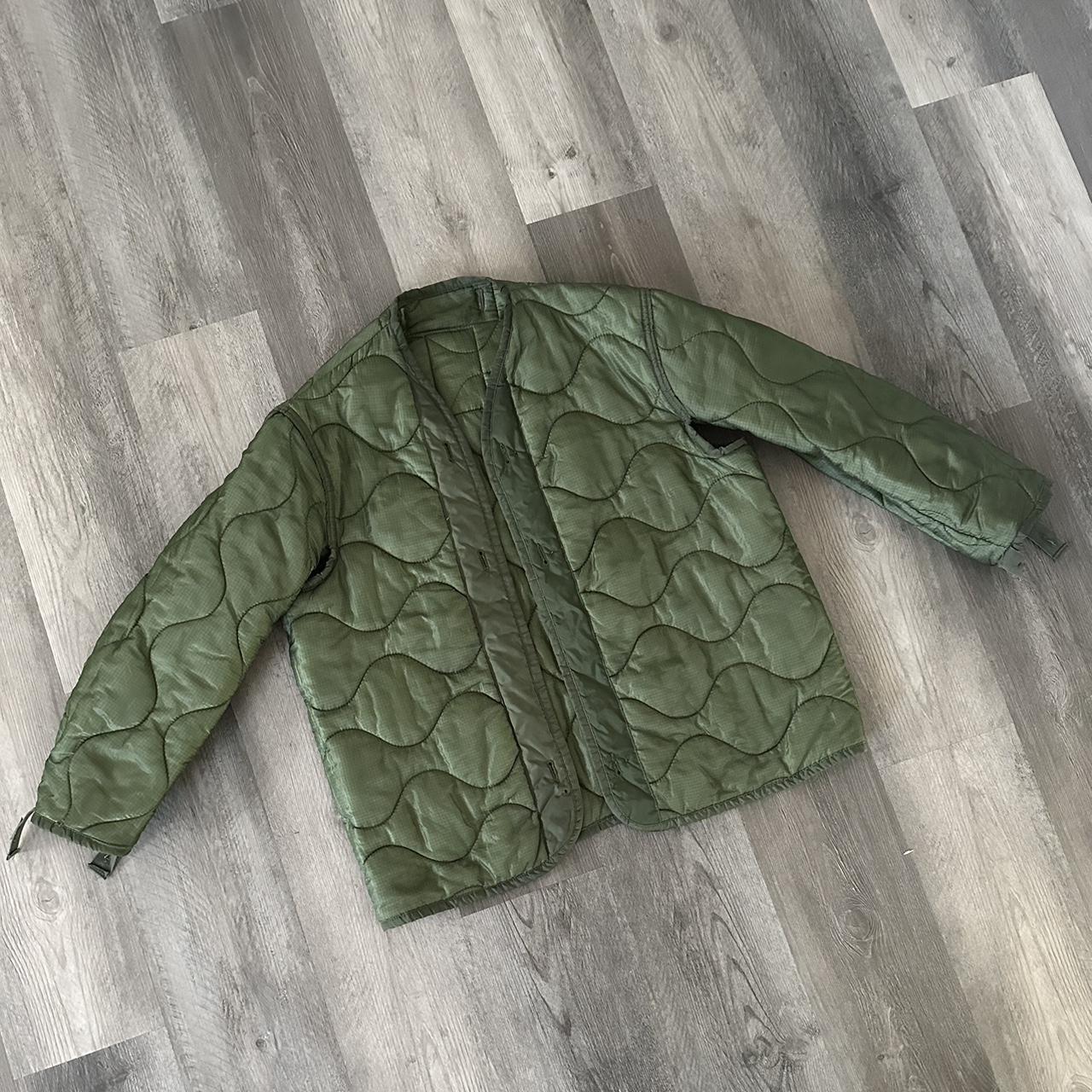 Army Liner Jacket in Olive Green Size Medium... | Depop
