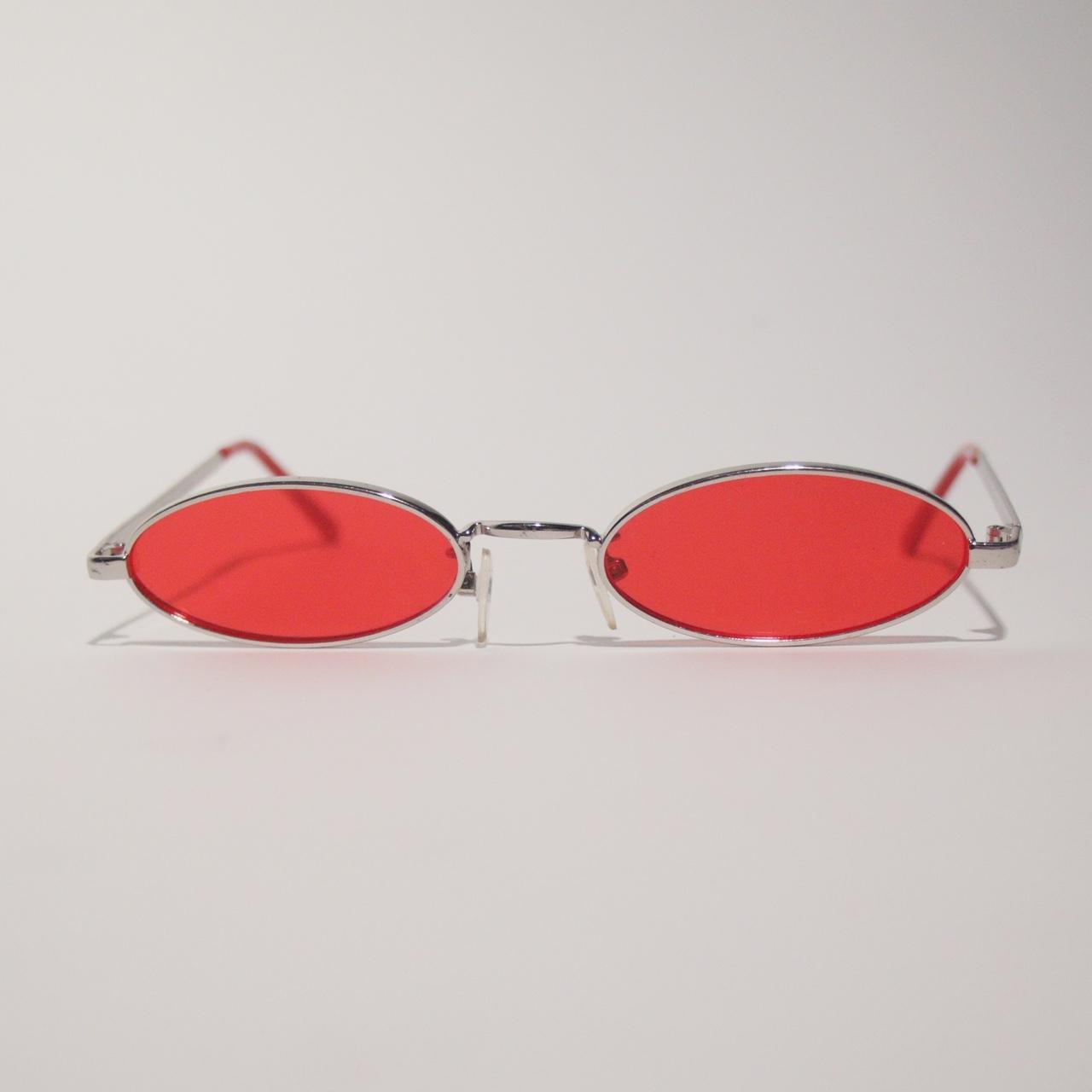 ️PACK OF 2 RED COLORED TRENDY SHAPED SUNGLASSES... - Depop