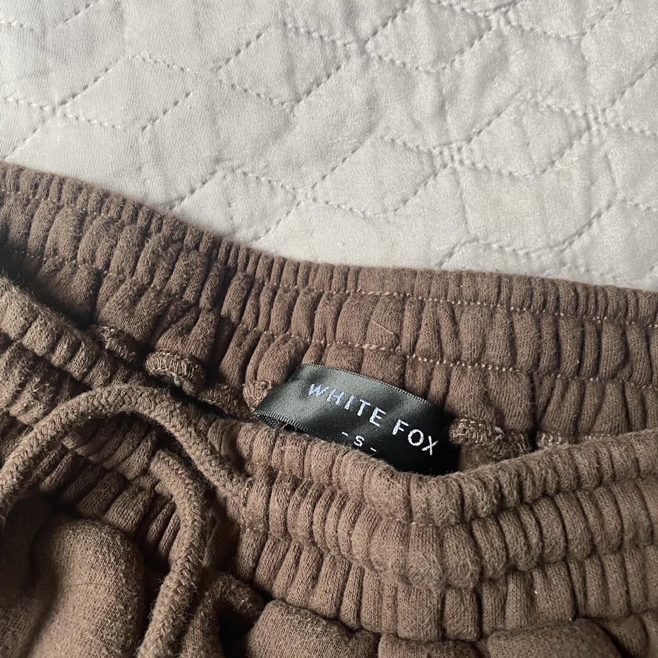 White fox brown sweat pants - size small - really... - Depop
