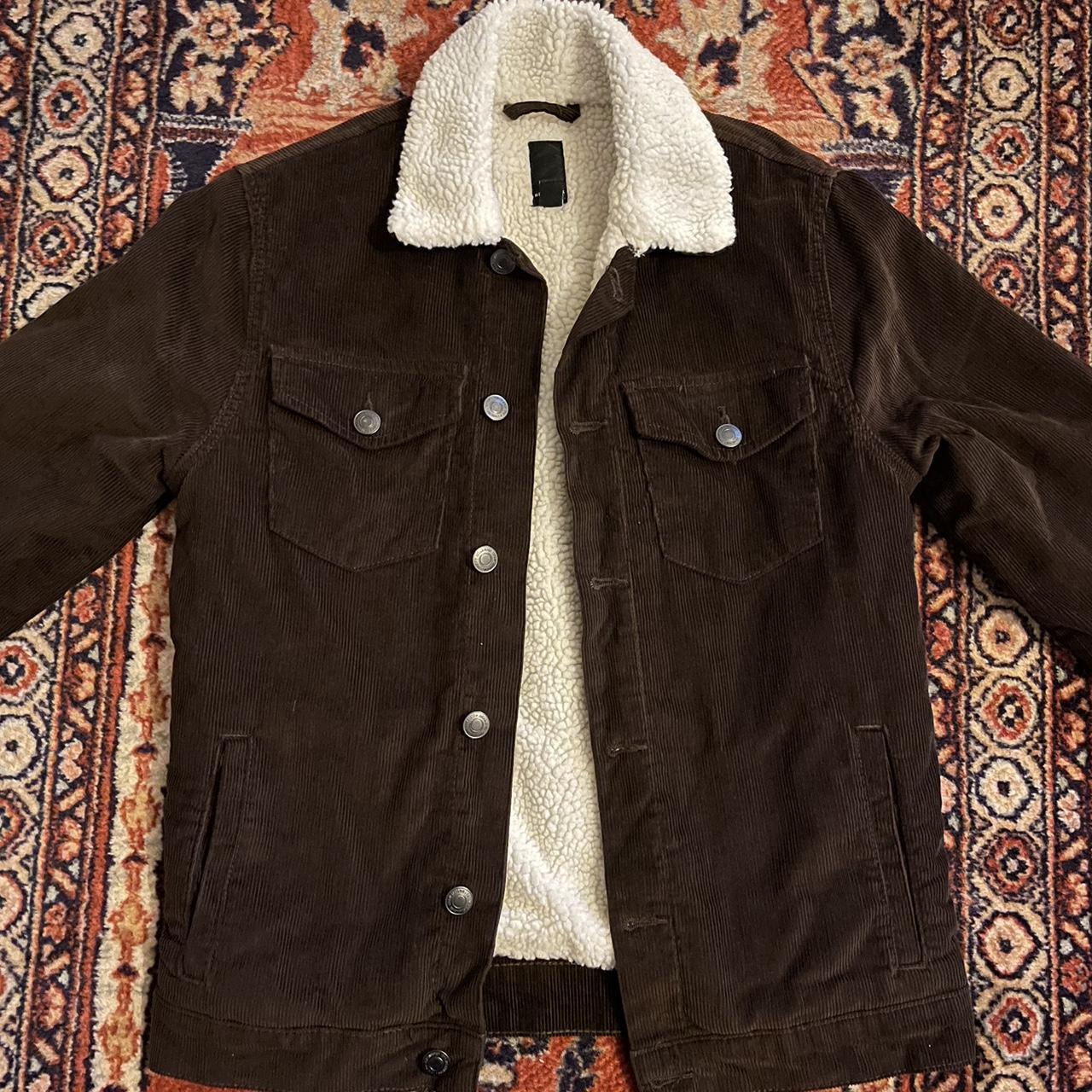 New Look men’s cord borg brown jacket. brand new... - Depop