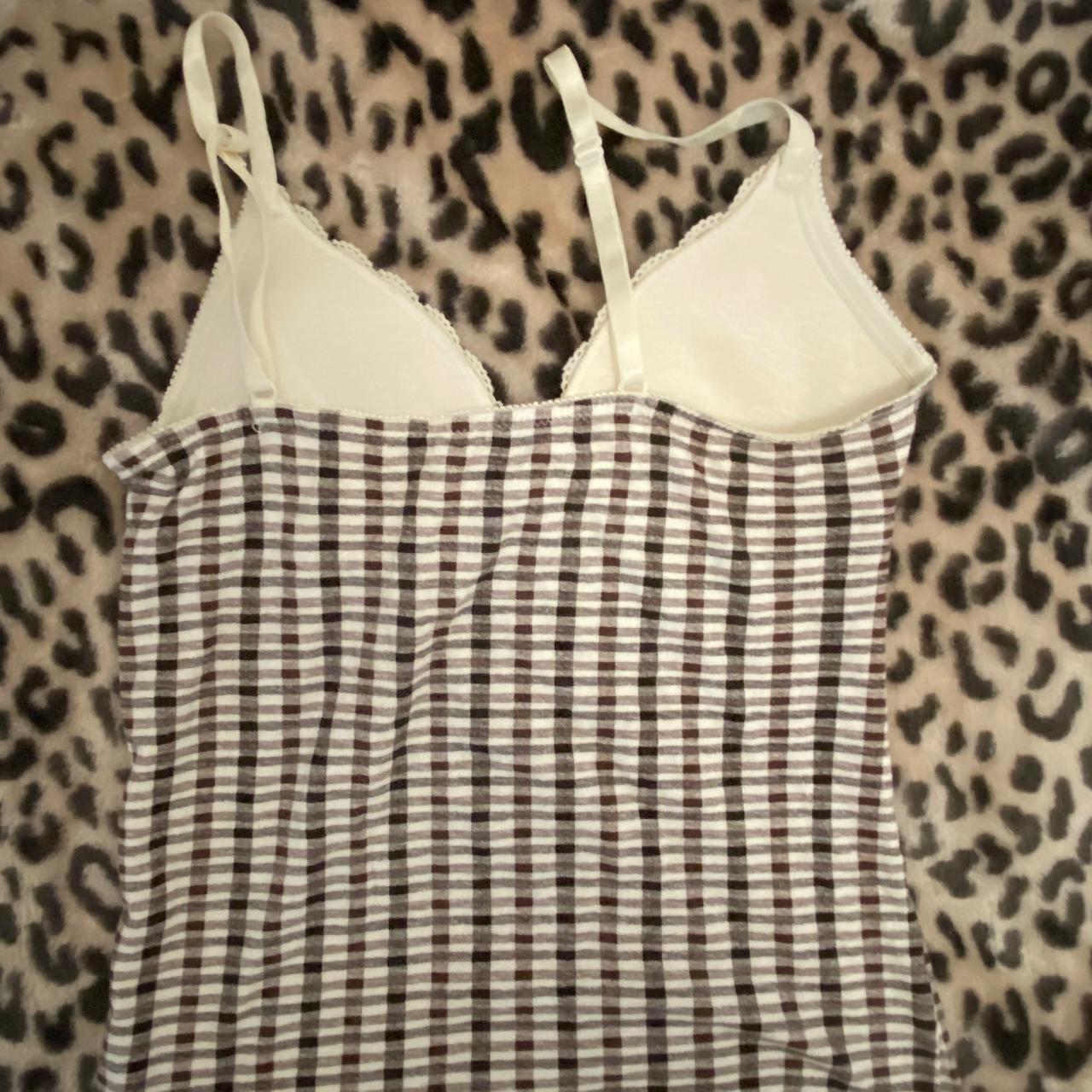 coquette vintage checkered lace corset #y2k #90s... - Depop