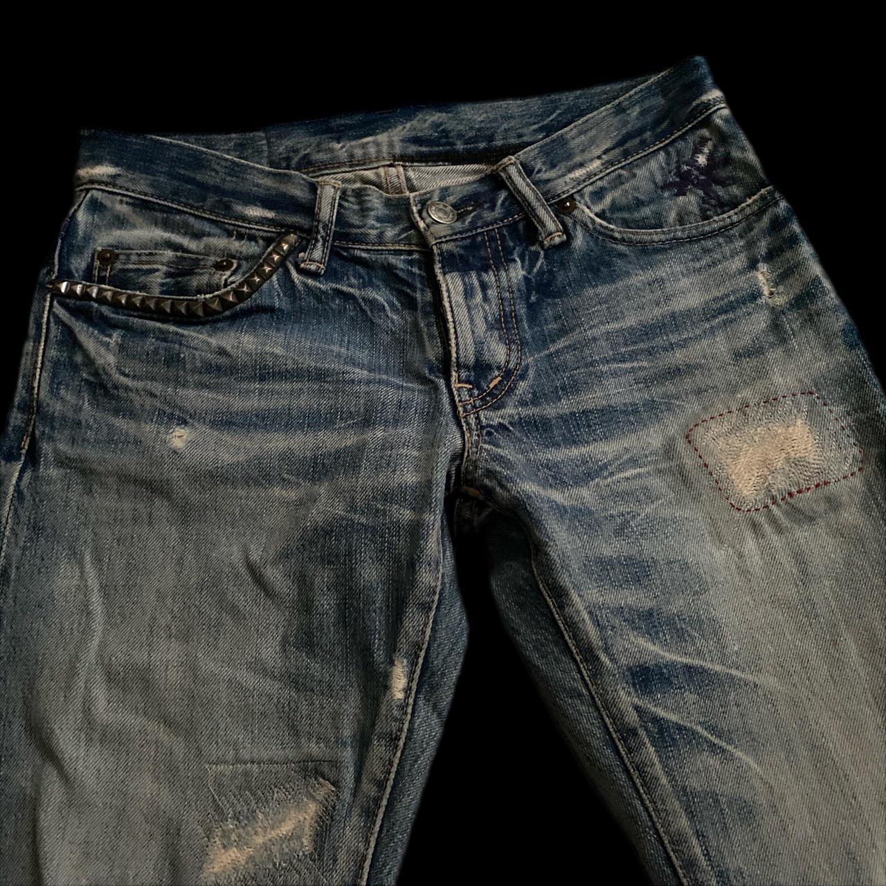 hysteric glamour studded skinny jeans 26x32 dm... - Depop