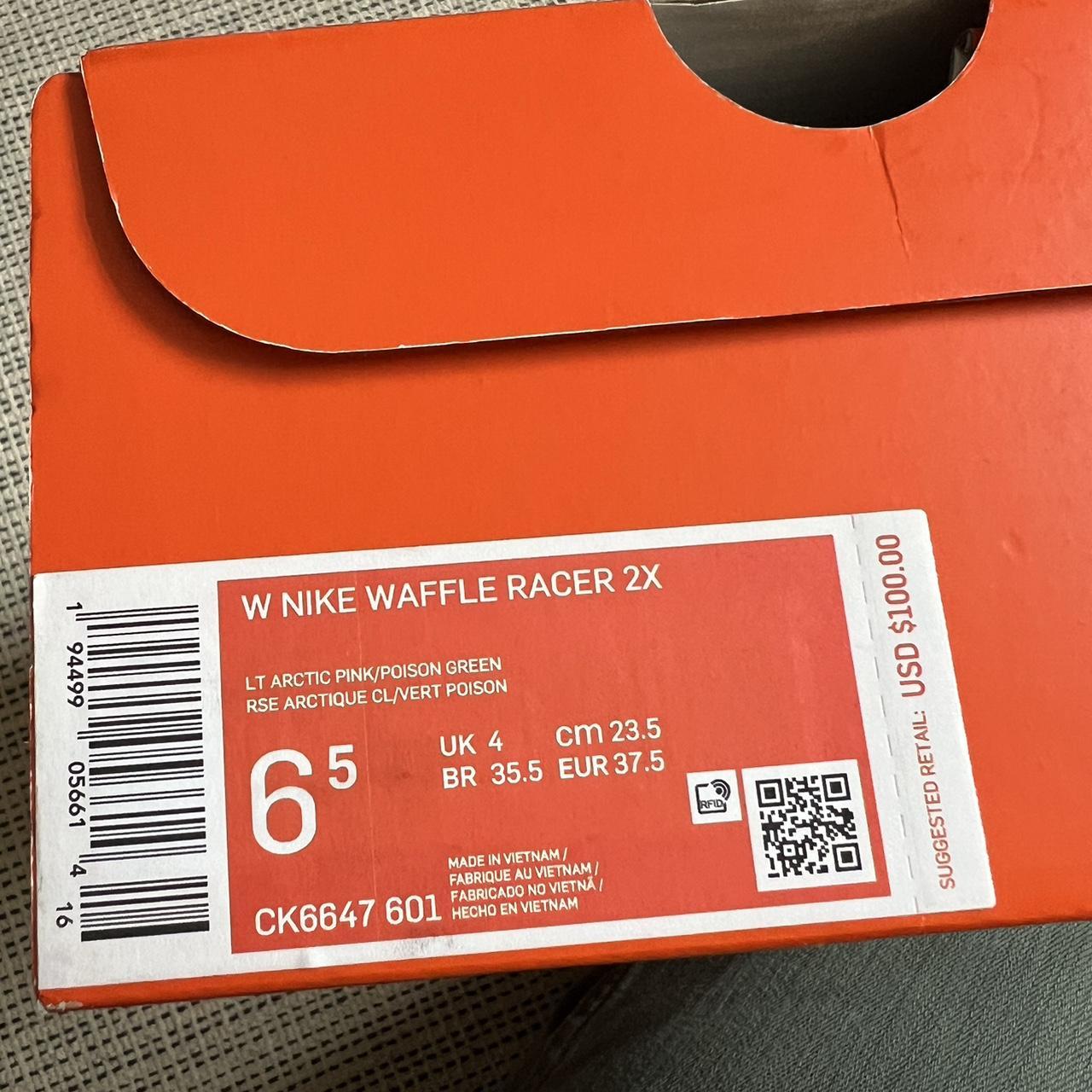 Nike waffle racer 2x - arctic pink/poison green;... | Depop