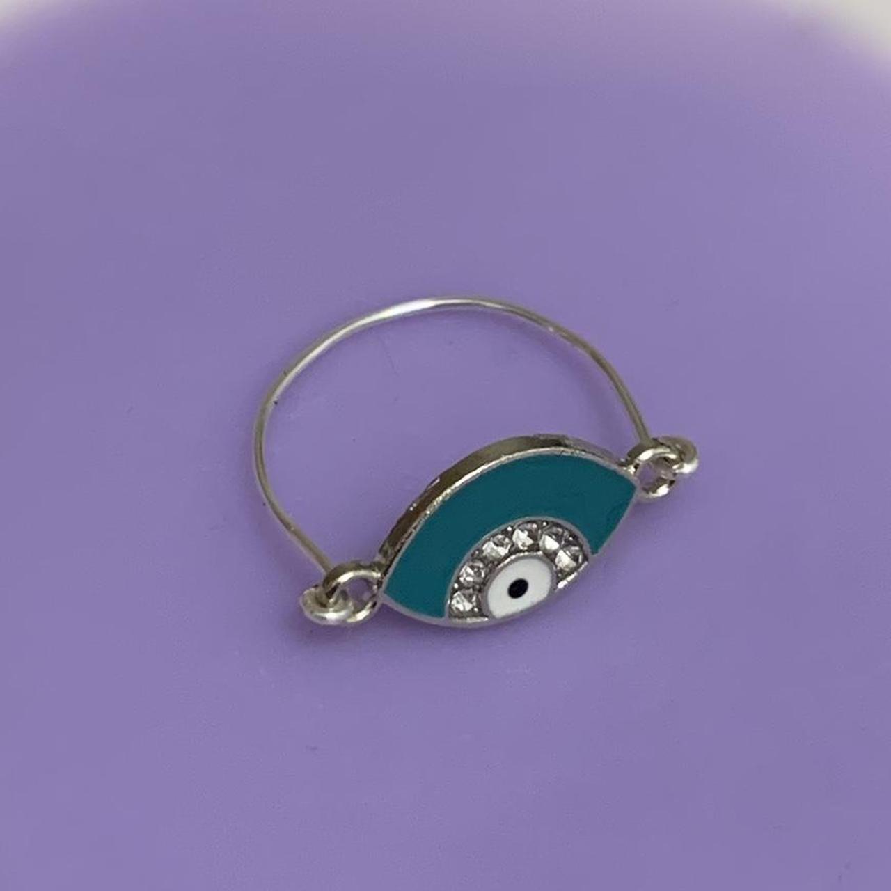 Blue eye ring 💙 - handmade with tarnish resistant... - Depop