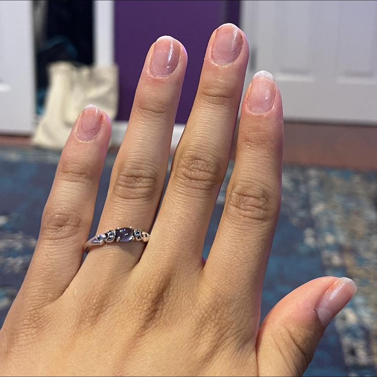 ice queen snowflake slay ring silver and blue size 7 - Depop