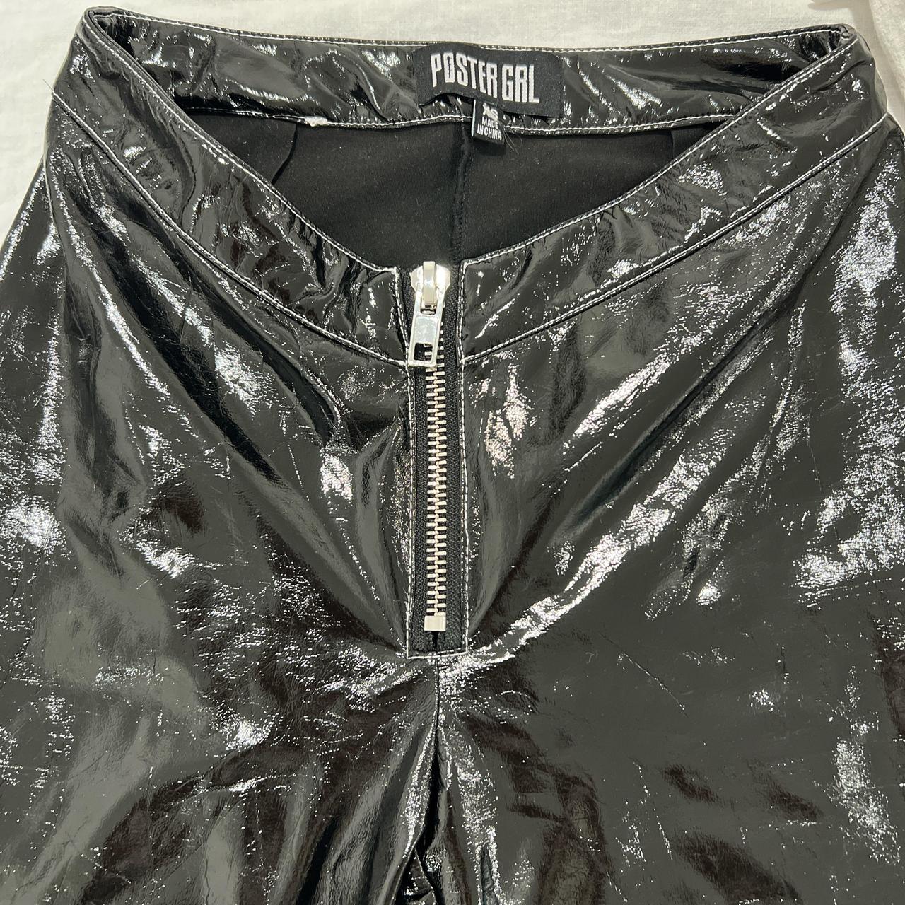 Poster girl v cut faux leather pants #fauxleatherpants | Depop